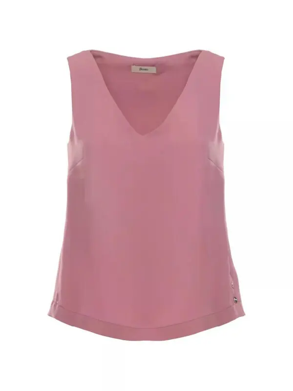 Herno V-neck Sleeveless Blouse - Pink