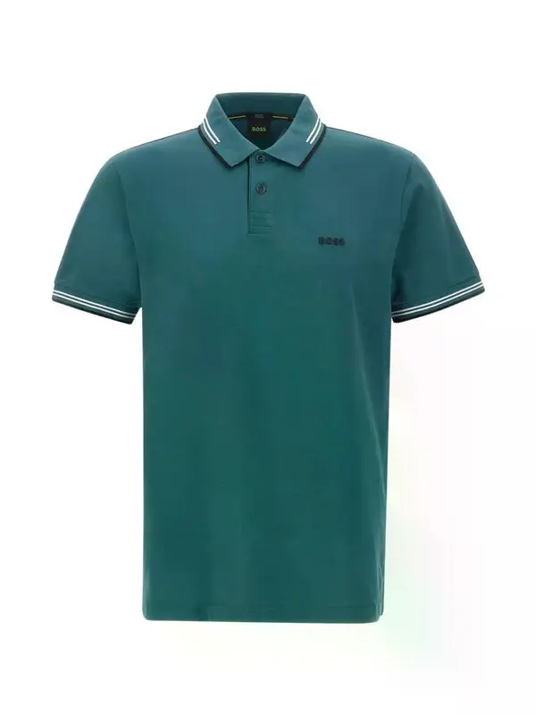 BOSS Contrast-trim Logo Polo Shirt