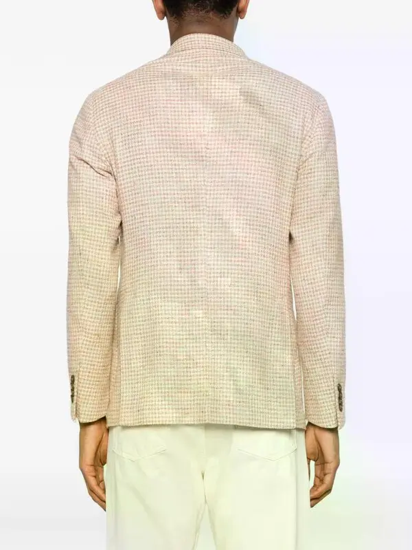 Tagliatore Buttoned Patterned Blazer - Neutrals