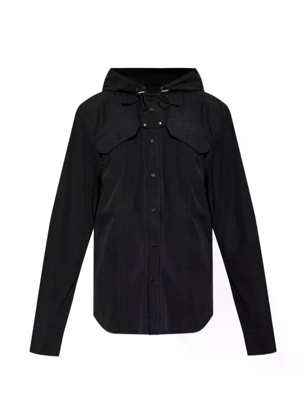 Off-White Hooded Chest-pocket Shirt