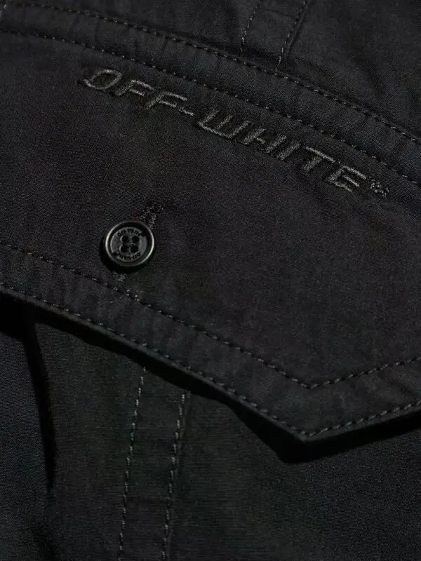 Off-White Hooded Chest-pocket Shirt