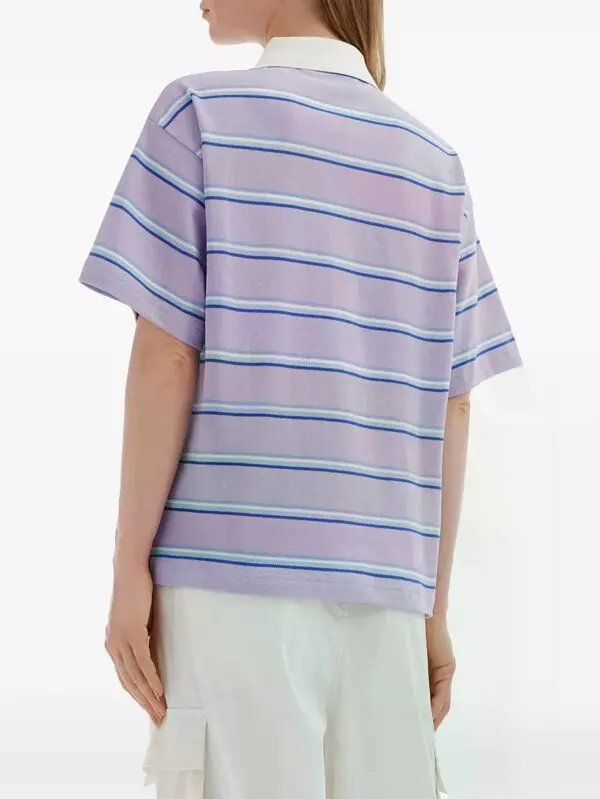 CHOCOOLATE Stripe-pattern Polo Shirt - Purple