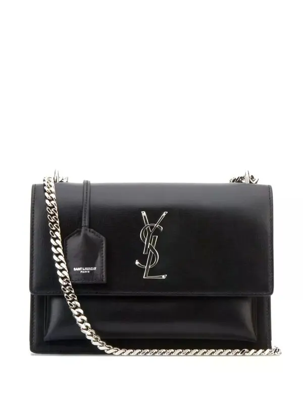 Saint Laurent Logo-plaque Chain-strap Tote Bag - Black
