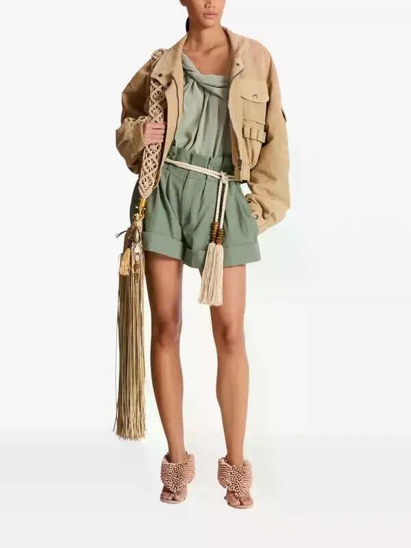 Balmain Self-tie High-waisted Shorts
