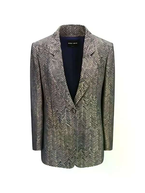 Giorgio Armani Single-breasted Chevron-pattern Blazer