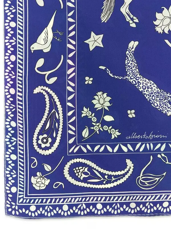 Alberto Biani Patterned Silk Scarf