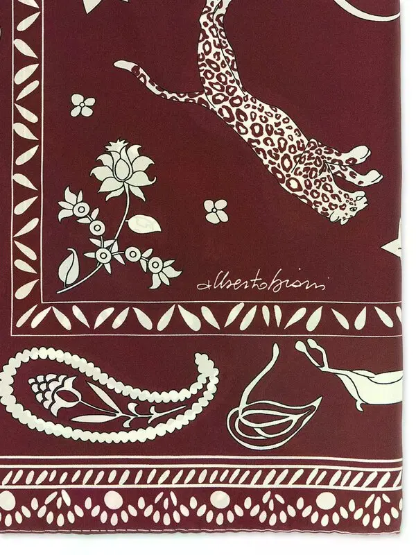 Alberto Biani Patterned Silk Scarf
