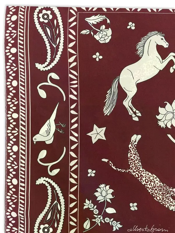 Alberto Biani Patterned Silk Scarf