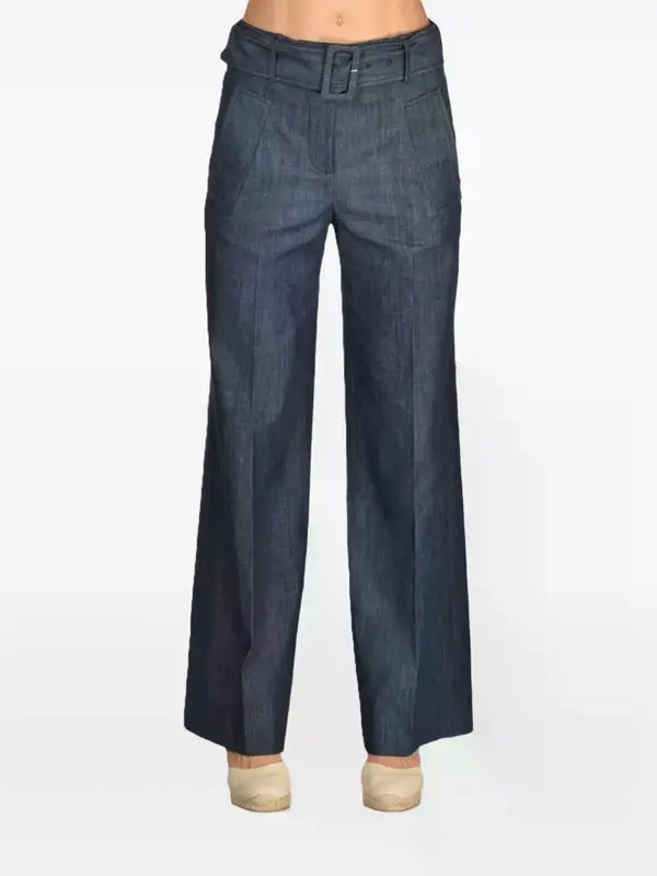 SLOWEAR Wide-leg Belted Jeans
