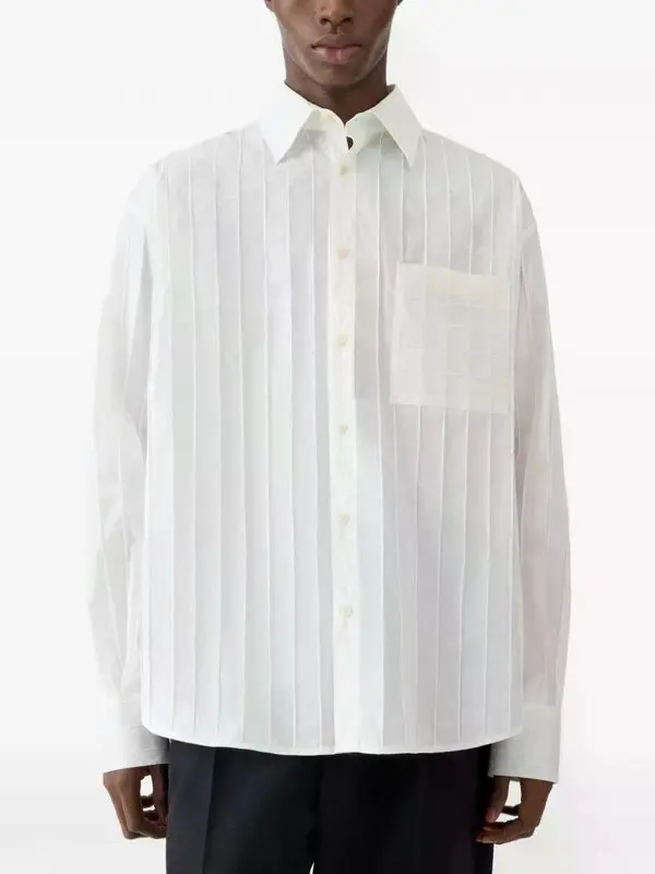 Jacquemus The Camargue Embroidered Striped Shirt