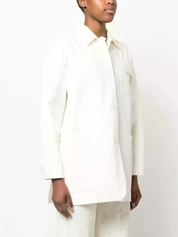 Max Mara Oversized Long-sleeve Cotton Shirt - White