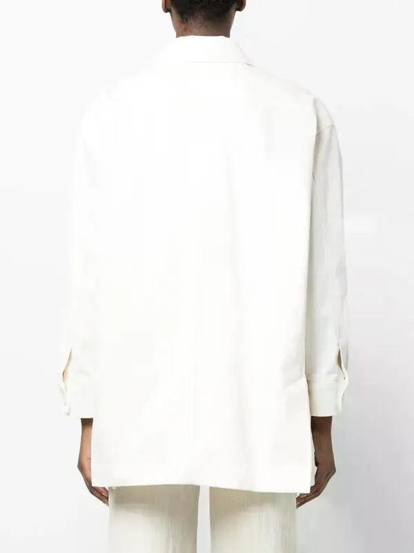Max Mara Oversized Long-sleeve Cotton Shirt - White