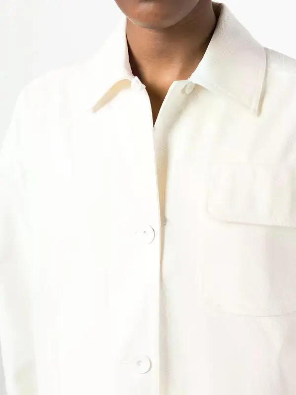 Max Mara Oversized Long-sleeve Cotton Shirt - White
