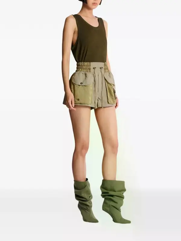 Balmain Elasticated-waist Cargo Shorts - Green
