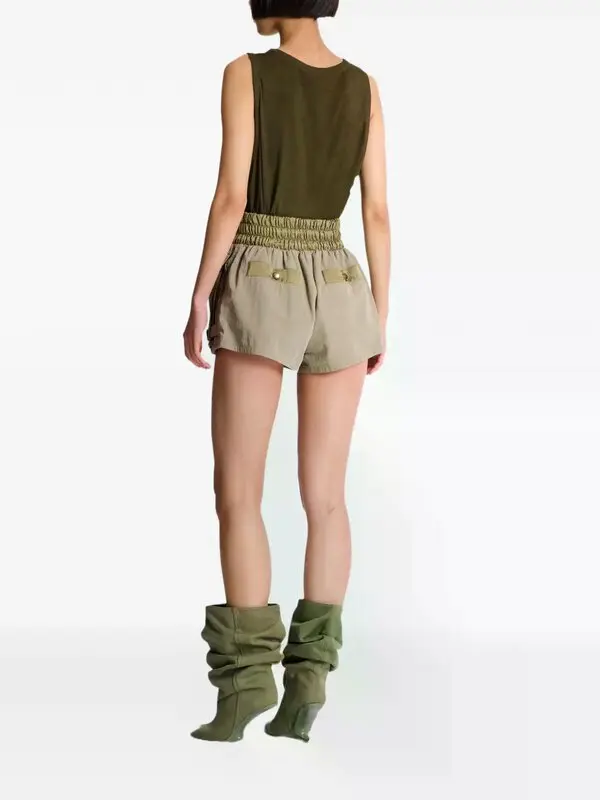 Balmain Elasticated-waist Cargo Shorts - Green