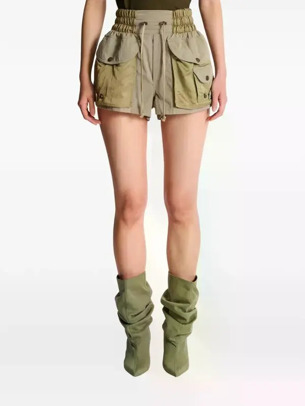 Balmain Elasticated-waist Cargo Shorts - Green