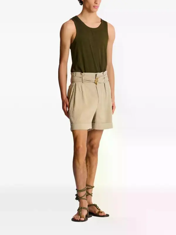 Balmain Belted-waist Tailored Shorts