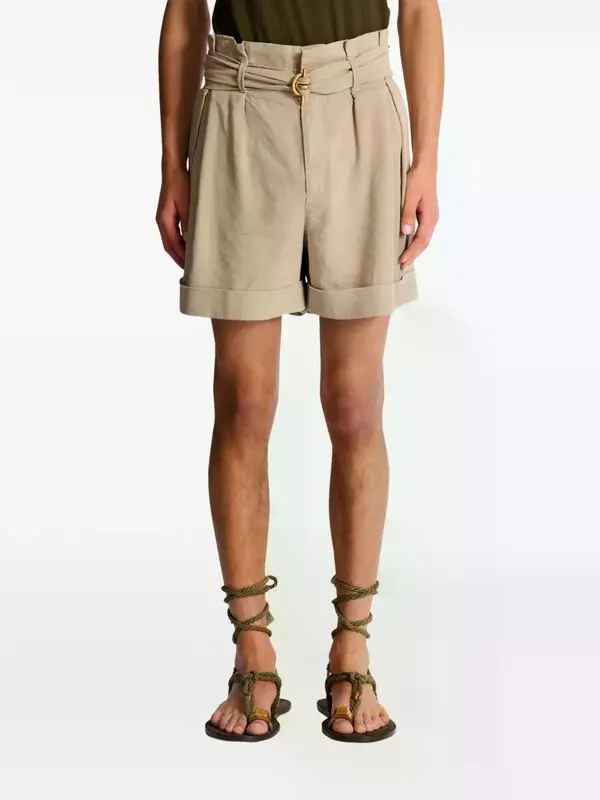 Balmain Belted-waist Tailored Shorts