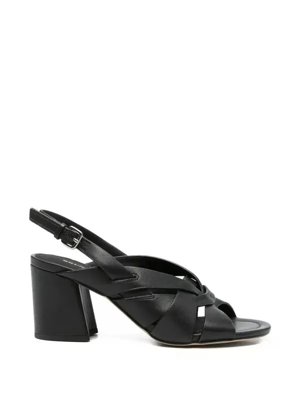 BRUNO PREMI Strappy Leather Sandals - Black