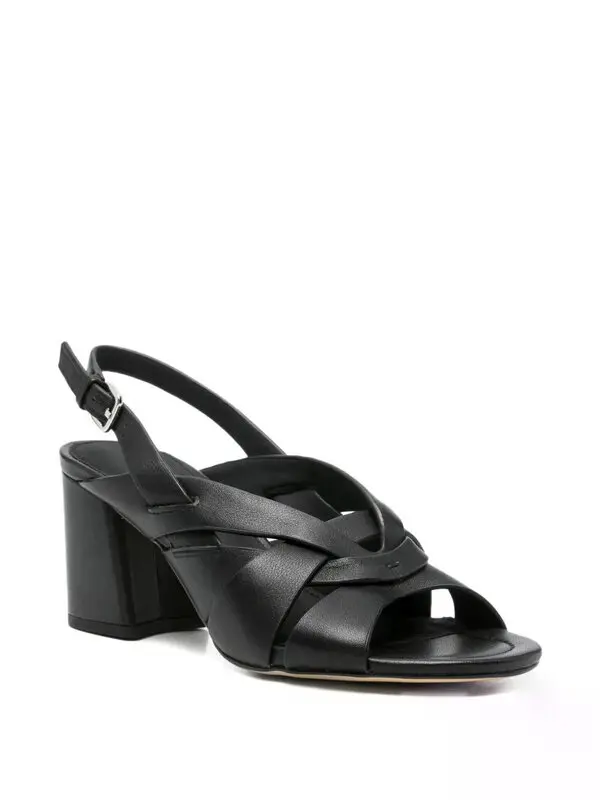 BRUNO PREMI Strappy Leather Sandals - Black