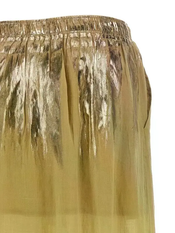 NUDE Laminated Varnish Elastic Mid Skirt