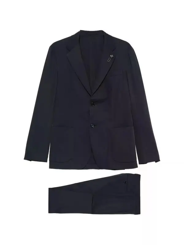 LARDINI Patch-pocket Suit - Blue