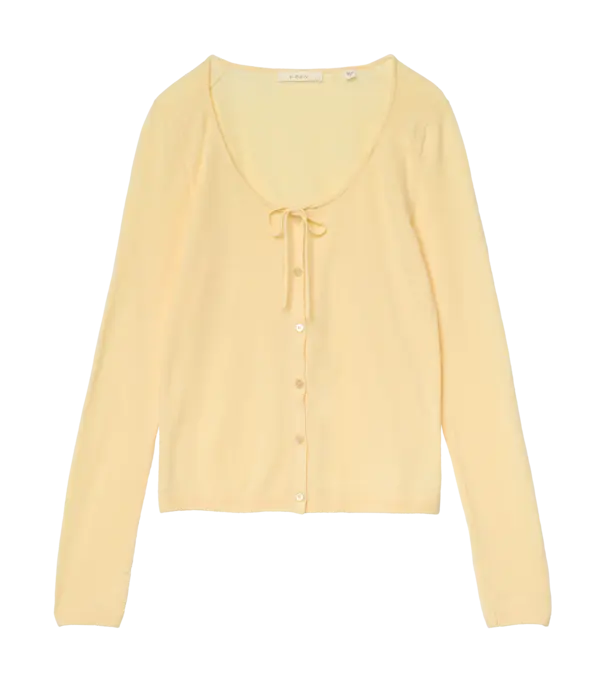 DÔEN Naida Fitted Cardigan - Citrone