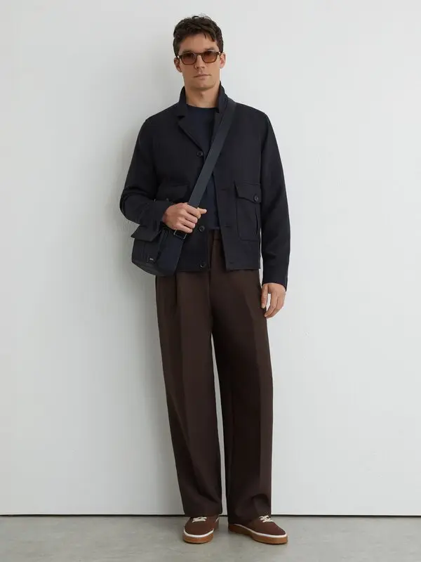 REISS Gandine Textured Hopsack Jacket