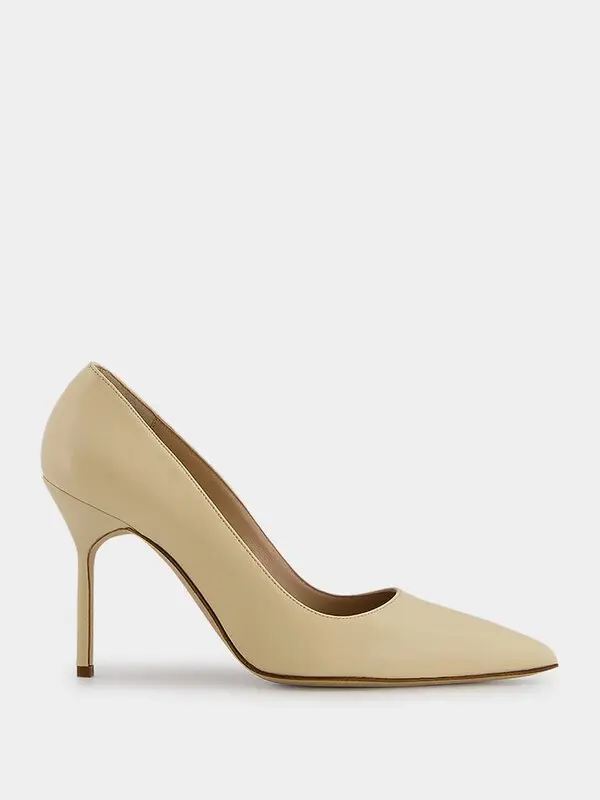 Manolo Blahnik Classic Stiletto 105mm Pumps - Beige