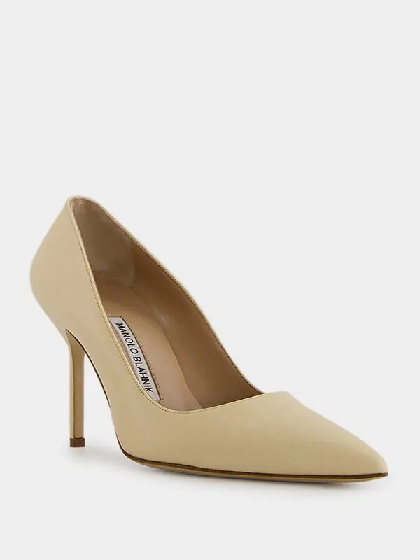 Manolo Blahnik Classic Stiletto 105mm Pumps - Beige