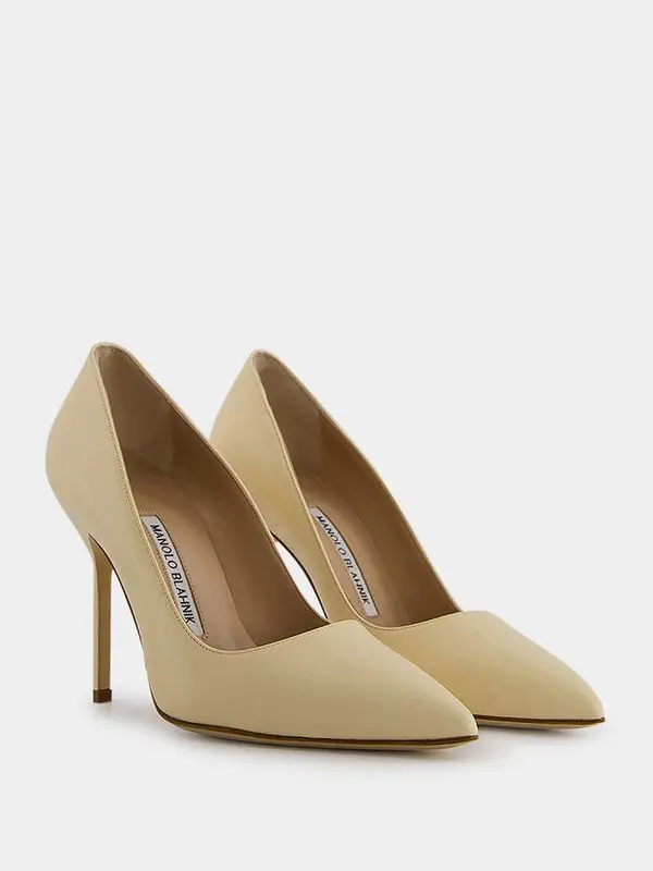 Manolo Blahnik Classic Stiletto 105mm Pumps - Beige