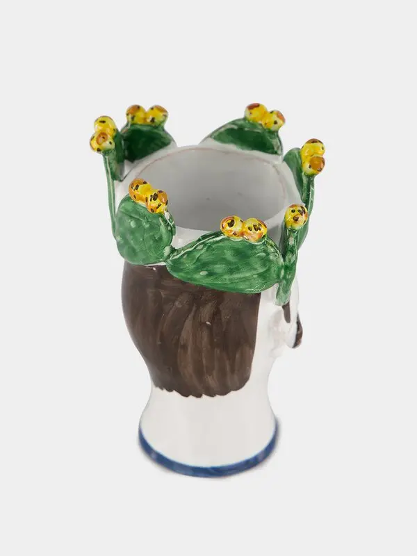 LES-OTTOMANS Handpainted Ceramic Vase - Multicolour