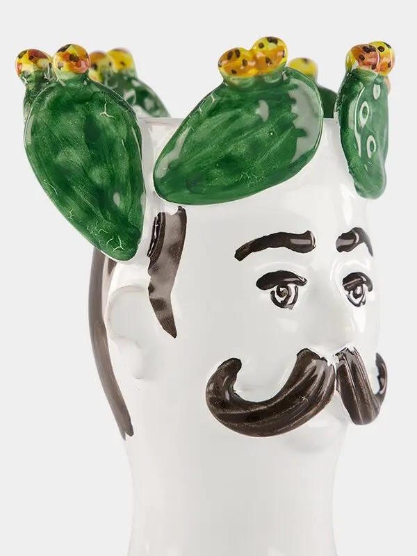LES-OTTOMANS Handpainted Ceramic Vase - Multicolour