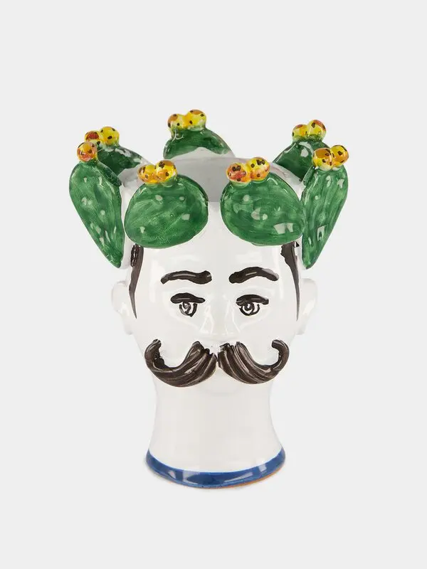 LES-OTTOMANS Handpainted Ceramic Vase - Multicolour