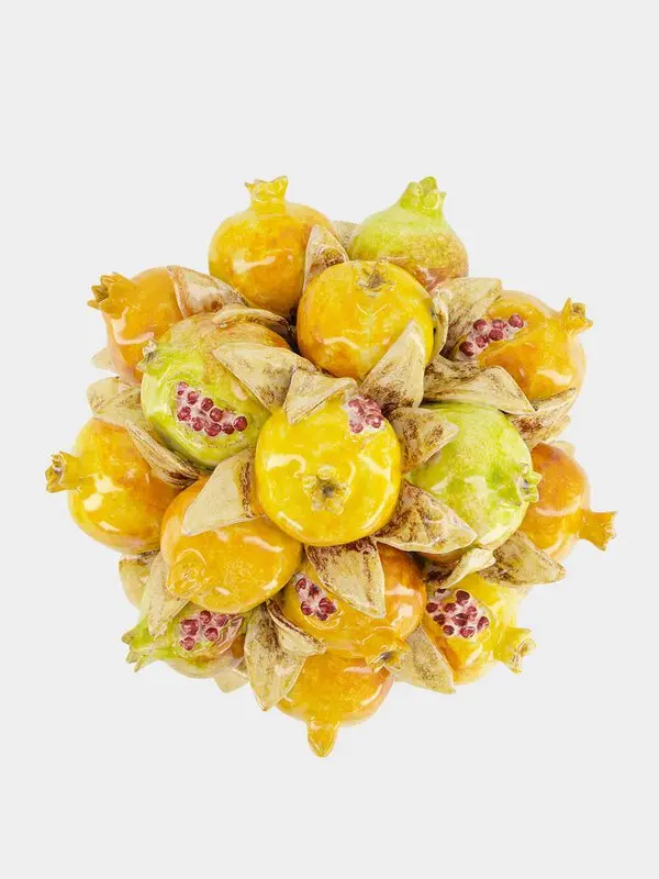 CERAMICA ND DOLFI Pomegranate Ceramic Centerpiece