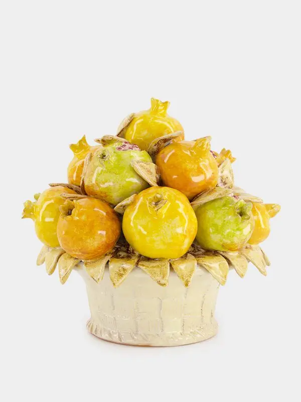 CERAMICA ND DOLFI Pomegranate Ceramic Centerpiece