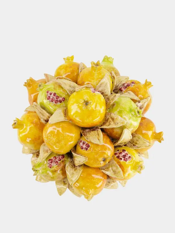CERAMICA ND DOLFI Pomegranate Ceramic Centerpiece