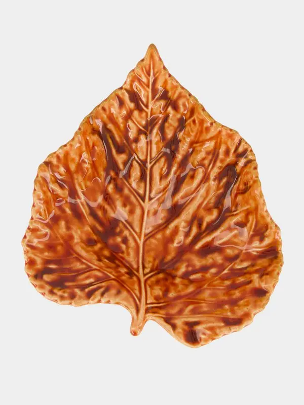 BORDALLO PINHEIRO Birch Leaf Small Claudia Schiffer - Brown