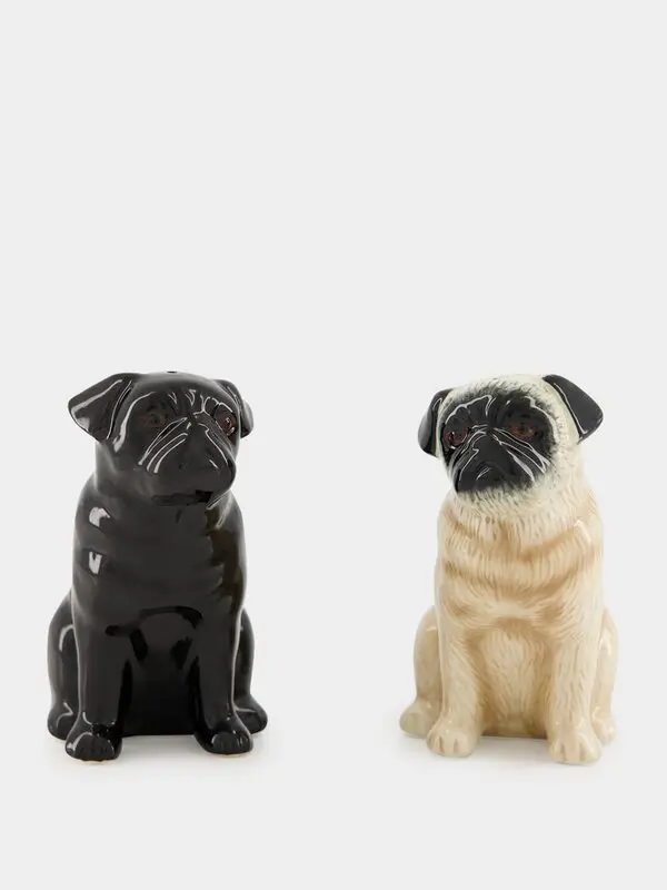 QUAIL CERAMICS Pug Salt And Pepper Set - Multicolour