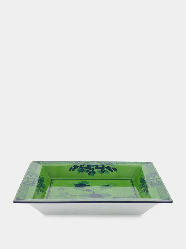 GINORI 1735 Oriente Italiano Malachite Square Change Tray - Green