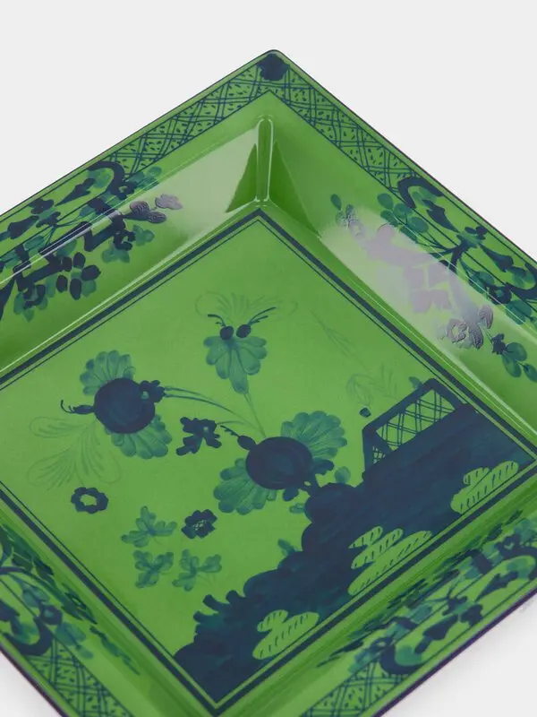 GINORI 1735 Oriente Italiano Malachite Square Change Tray - Green