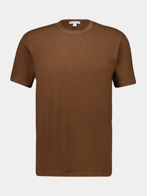 JAMES PERSE Gingerbread Crew Neck T-shirt - Brown