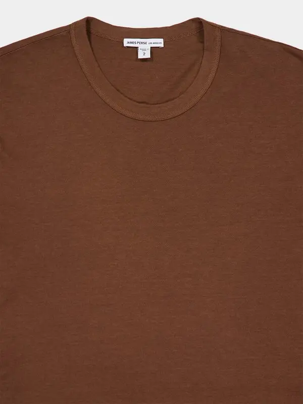 JAMES PERSE Gingerbread Crew Neck T-shirt - Brown