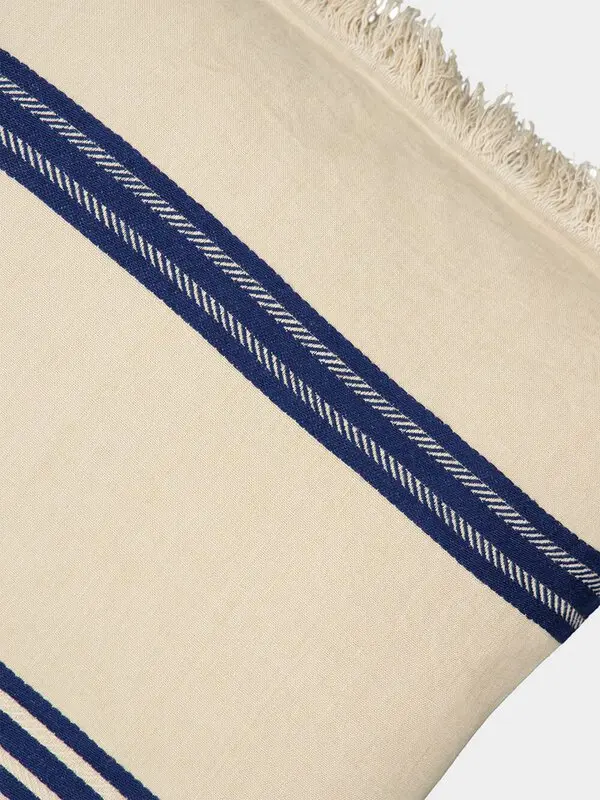LIBECO Linen Cushion With Fringed Edges