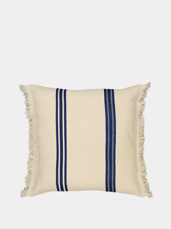 Libeco Linen Cushion With Fringed Edges