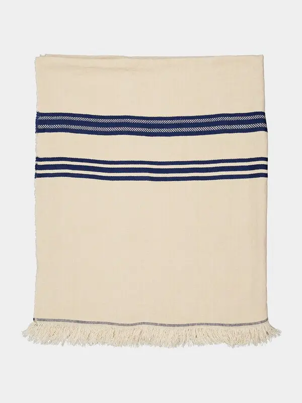Libeco Indigo Stripe Linen Tablecloth