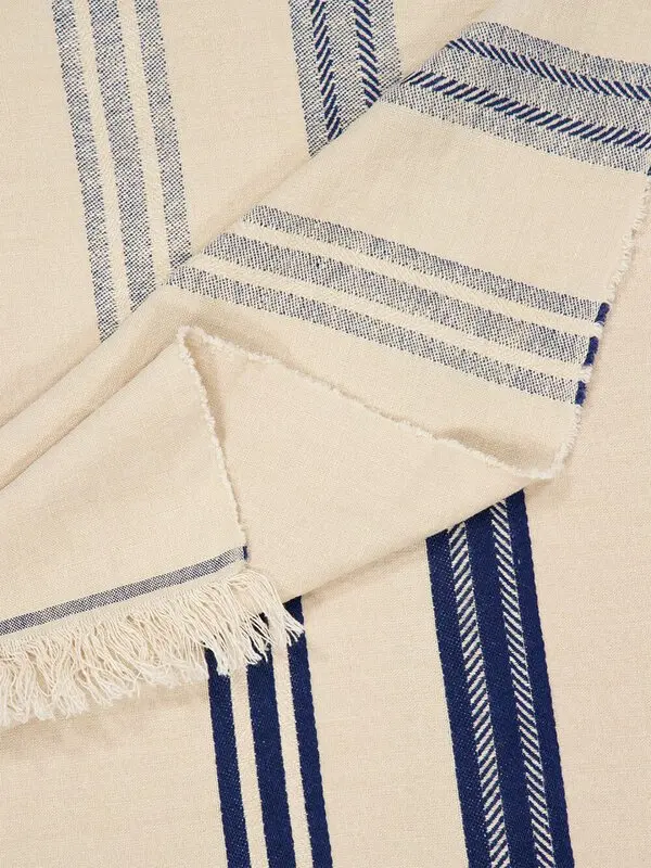 Libeco Indigo Stripe Linen Tablecloth