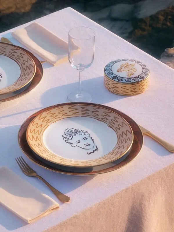 GINORI 1735 Porcelain Plate - Orange