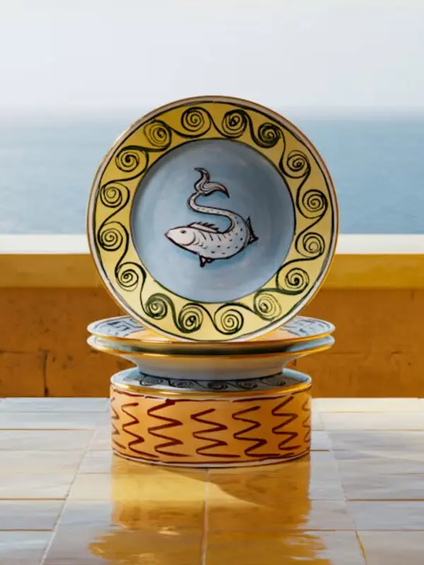 GINORI 1735 Il Viaggio Di Nettuno Bread Plate - Multicolour