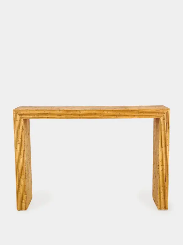 SANTANO Bamboo Rattan Console - Brown